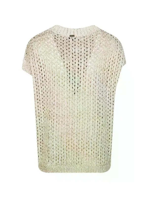 Herno Perforated Knit T-shirt - Neutrals