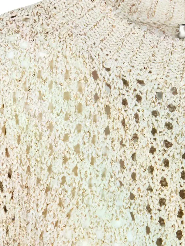 Herno Perforated Knit T-shirt - Neutrals