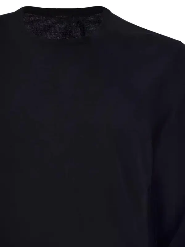 Kiton Crew Neck Wool Pullover - Blue