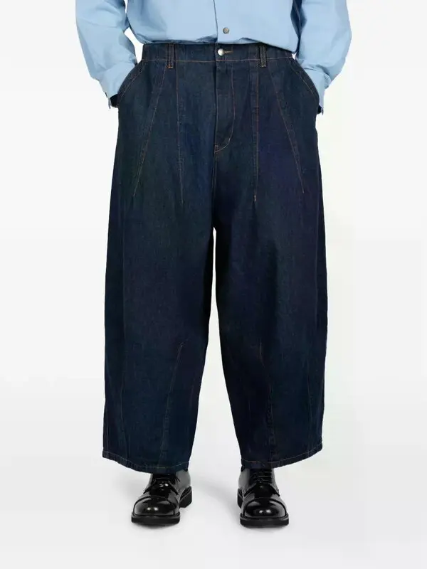 SOCIETE ANONYME Wide Leg Jeans With Contrast Stitching