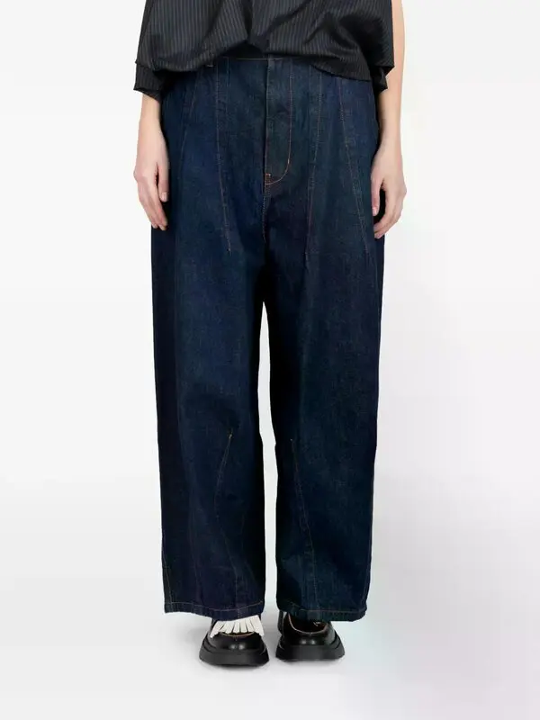 SOCIETE ANONYME Wide Leg Jeans With Contrast Stitching