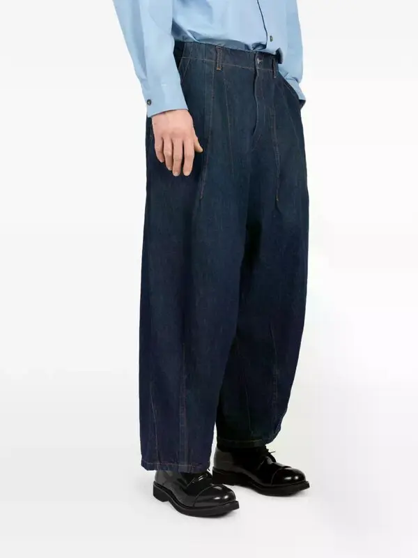 SOCIETE ANONYME Wide Leg Jeans With Contrast Stitching