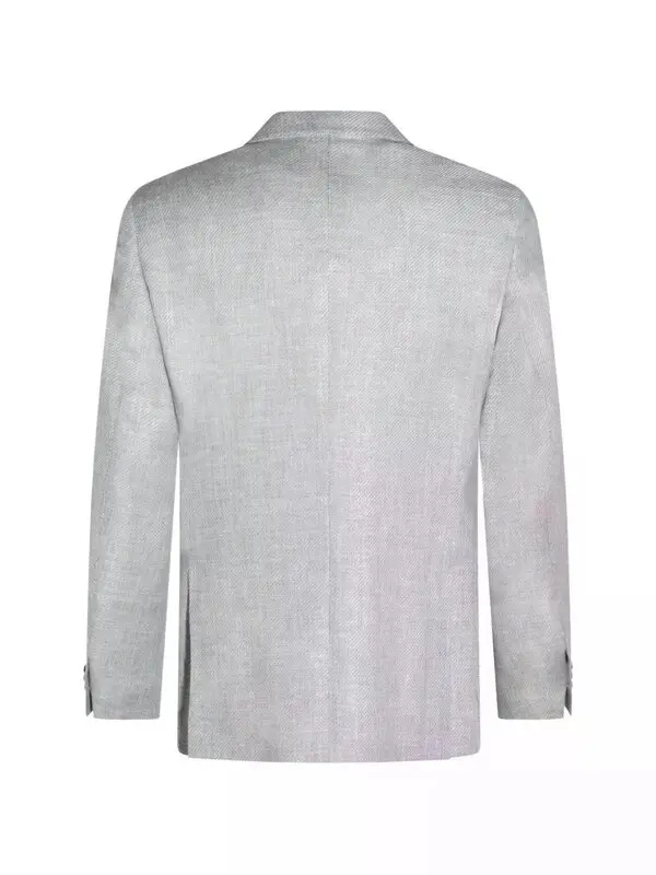 LARDINI Flower Pin Pocket Blazer - Grey