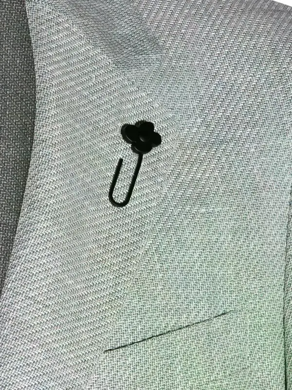LARDINI Flower Pin Pocket Blazer - Grey