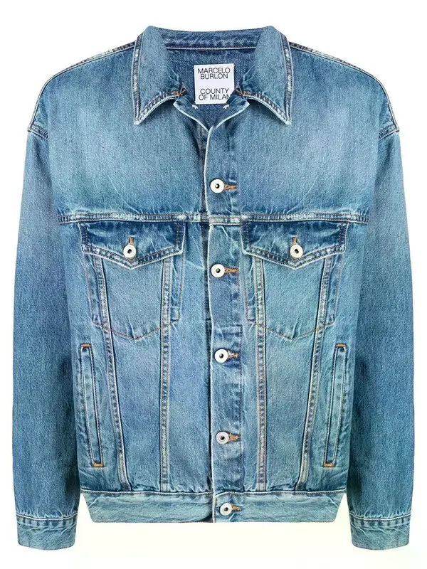 COUNTY OF MILAN Denim Jacket With Logo Patch