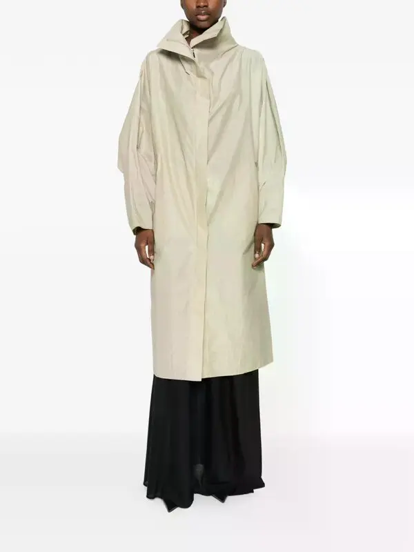 RUOHAN Funnel-neck Trench Coat