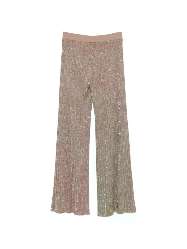 D.exterior Pleated Glitter Trousers
