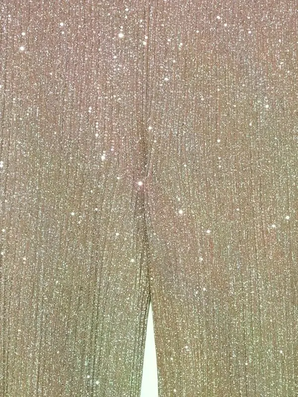 D.exterior Pleated Glitter Trousers