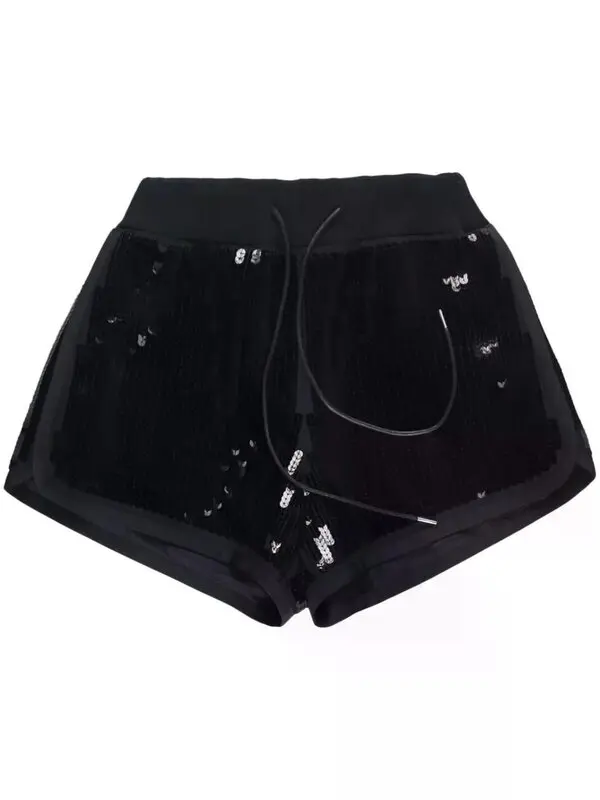 Sacai Embellished Sequin Shorts - Black
