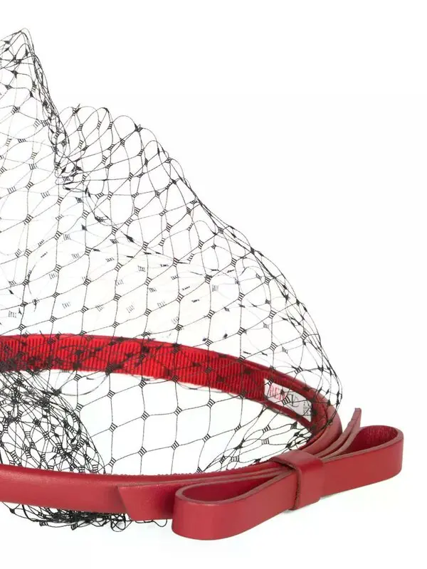 Red Valentino Net Hairband With Bow Detail