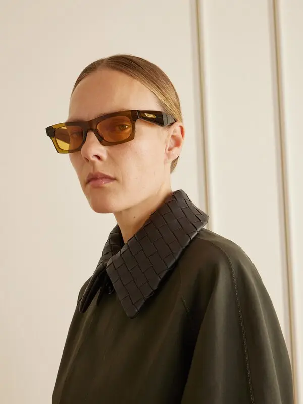 Bottega Veneta Ribbon Square-frame Sunglasses - Brown