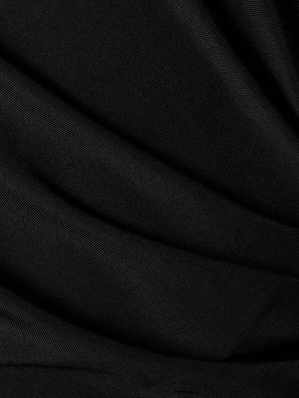 Max Mara One-shoulder Ruched Stretch-jersey Midi Dress