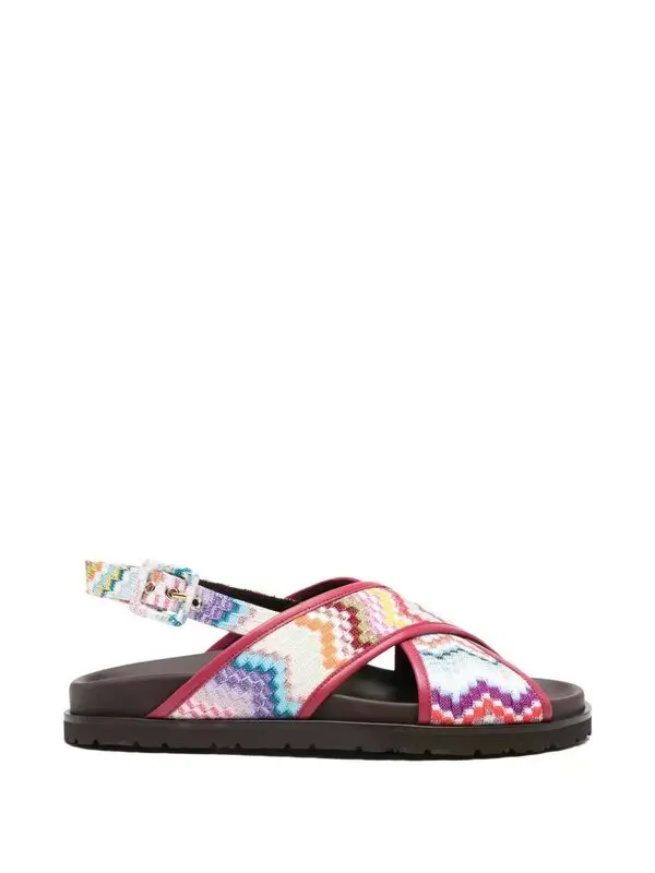 Missoni Zigzag Strap Sandals - Pink