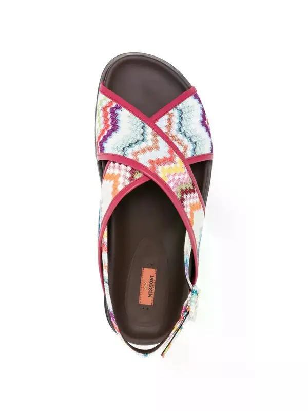 Missoni Zigzag Strap Sandals - Pink