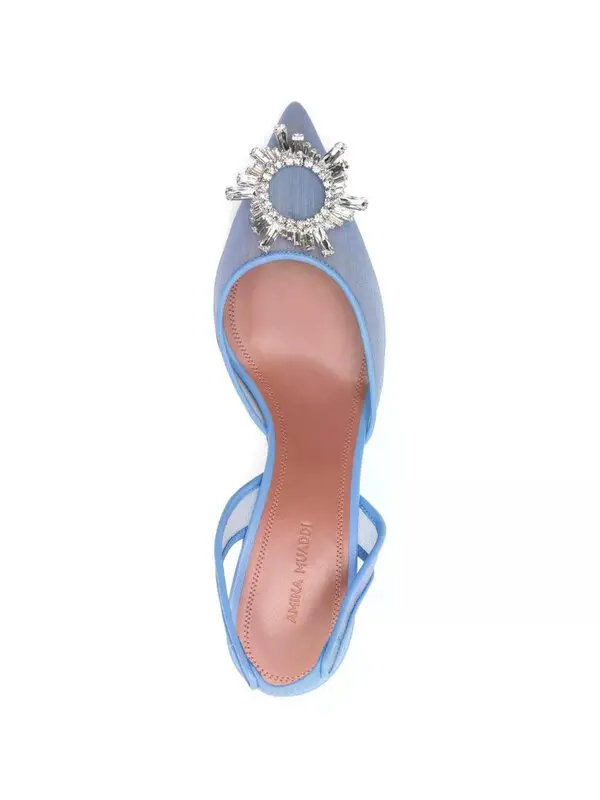 Amina Muaddi Begum Mesh Slingback Pumps