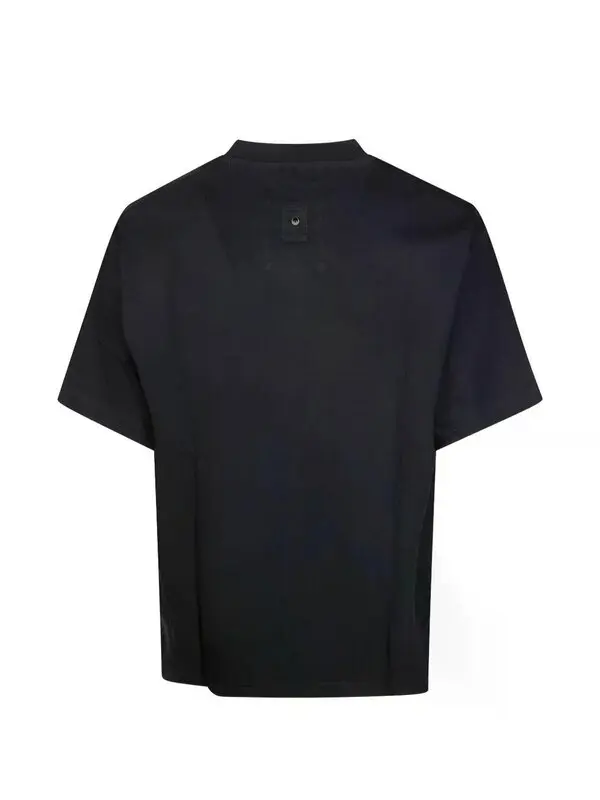 WHITE SAND Round-neck T-shirt - Black