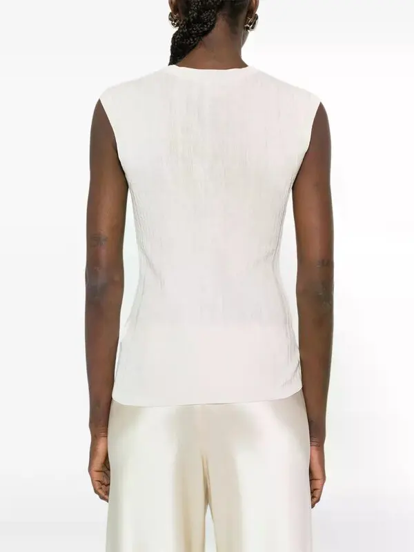 JOSEPH Calife Ribbed Sleeveless Top - Neutrals