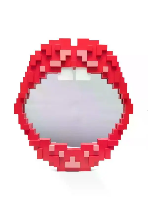 SELETTI Pixel Mouth Mirror - Red