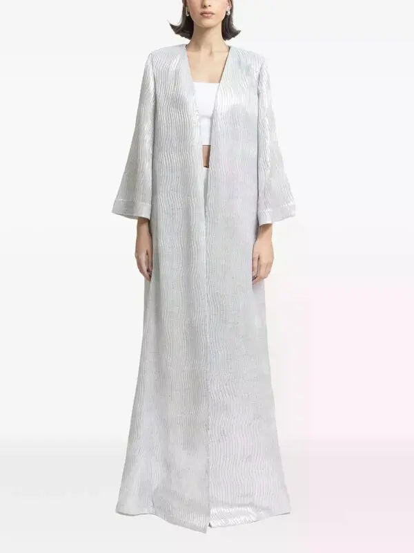 GEMY MAALOUF Loose-cut Maxi Kaftan - Silver