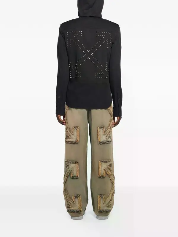 Off-White Studded Hooded Shirt