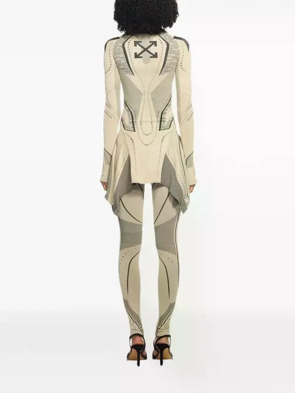 Off-White Studded Seamless Race Leggings - Neutrals