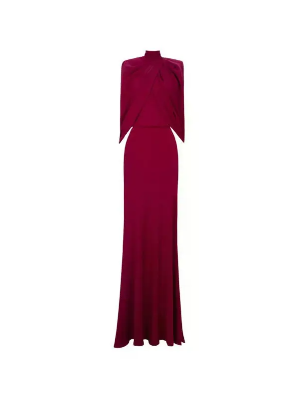GEMY MAALOUF Draped-front Maxi Dress - Red