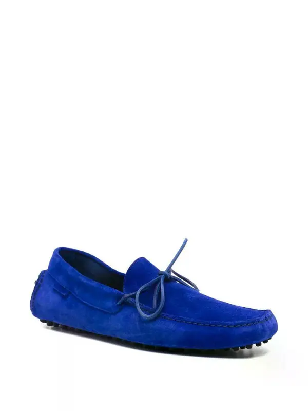 TOM FORD Suede Tie Detail Loafers - Blue