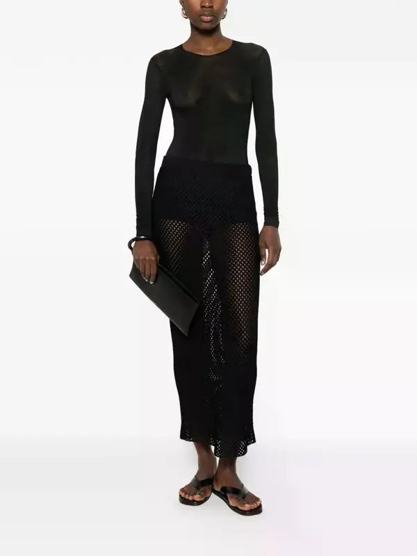 Wardrobe.NYC Sheer Long Sleeve Bodysuit