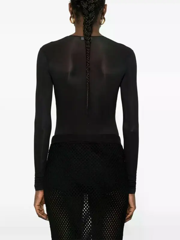 Wardrobe.NYC Sheer Long Sleeve Bodysuit