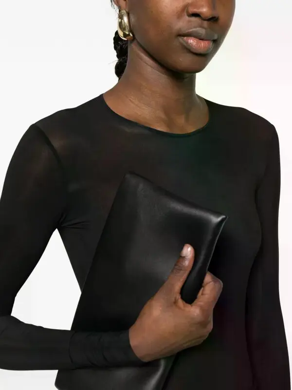 Wardrobe.NYC Sheer Long Sleeve Bodysuit