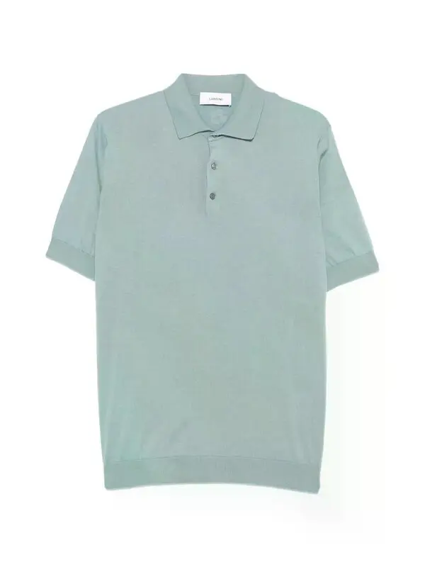 LARDINI Buttoned Polo Shirt - Blue