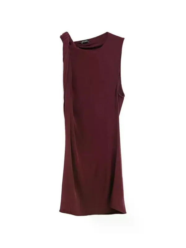 Atlein Knotted Draped Sleeveless Top