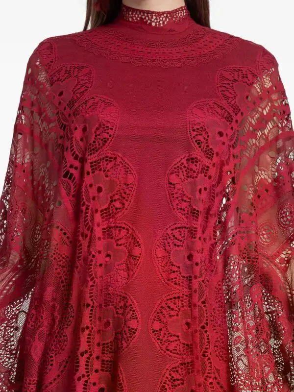 GEMY MAALOUF High-neckline Lace Midi Kaftan