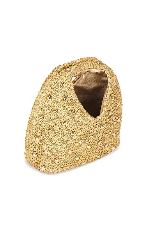 Dolce Vita Studded Raffia Bag