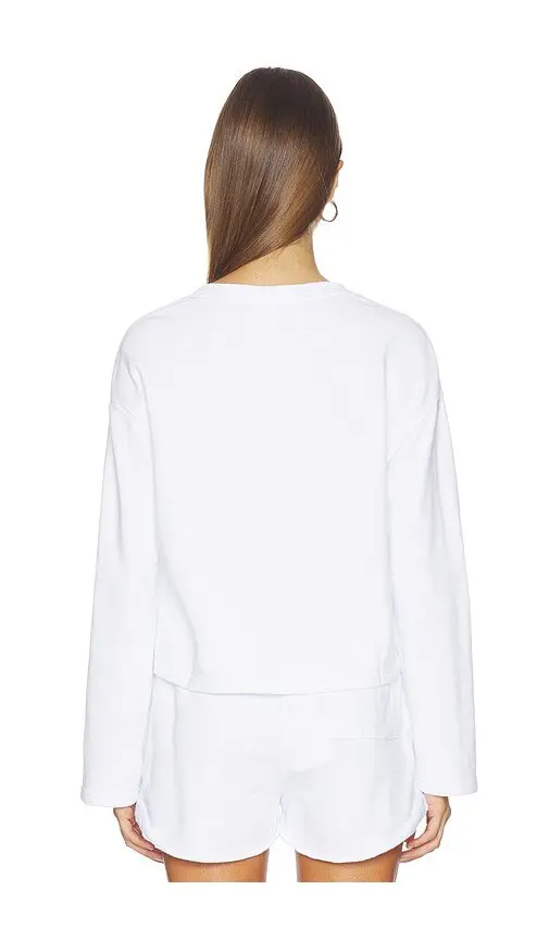 BOBI Drop Shoulder Pullover Top - White