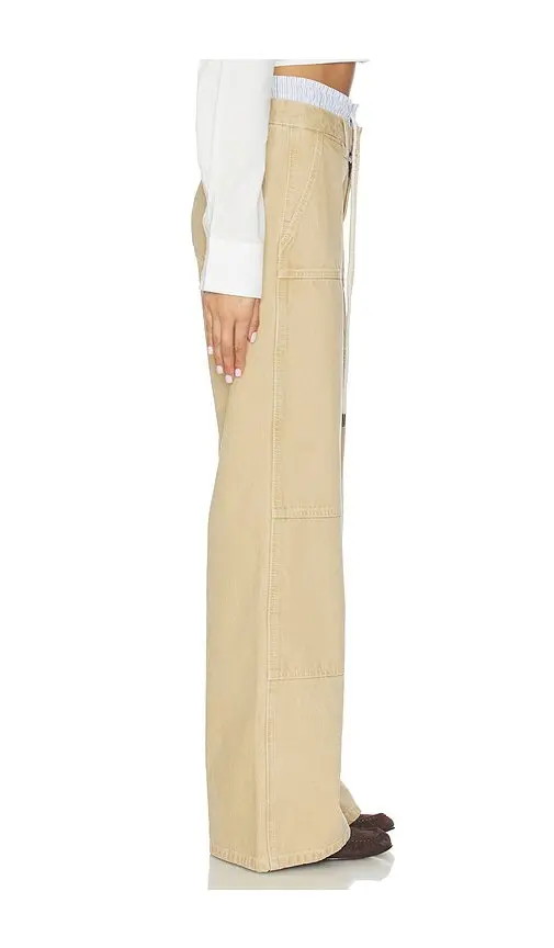 Monse Double Waistband Wide Leg Pant