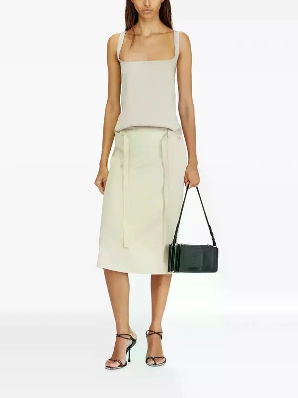 DIESEL® D-sana Square-neck Tie-strap Midi Dress - Neutrals