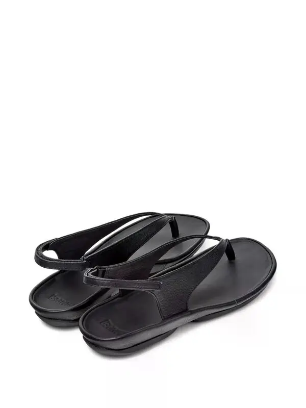 Camper Slingback Sandals With Thong Strap - Black