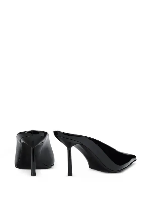 LE SILLA Pointed Toe Stiletto Heel Mules - Black