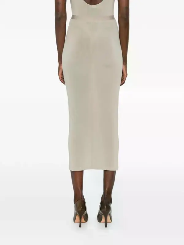Wardrobe.NYC Sheer Straight Hem Skirt