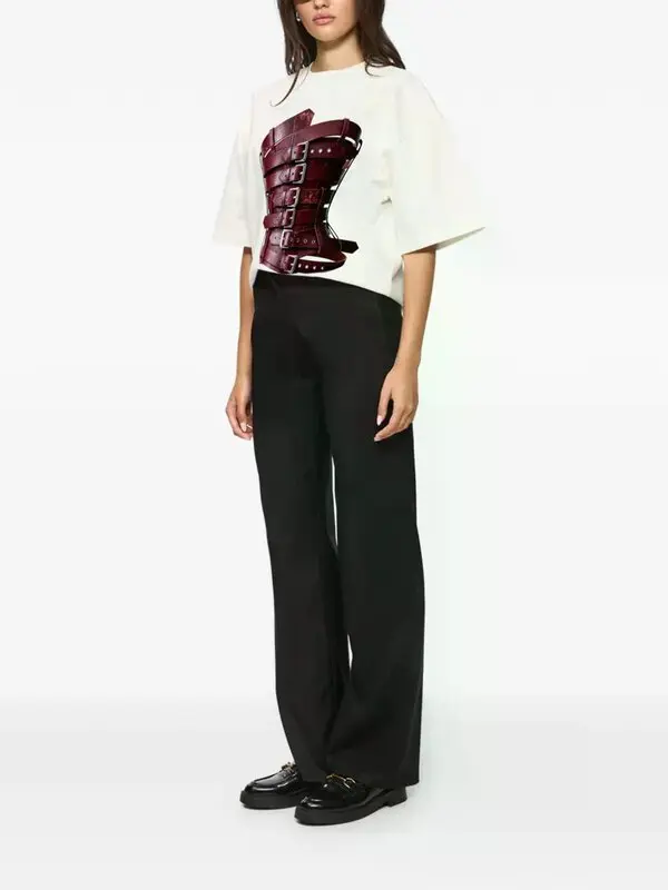HAMZA Graphic Print T-shirt - Neutrals