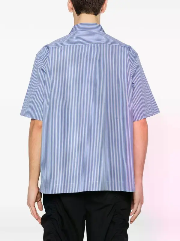 Sacai Striped-pattern Short-sleeve Shirt