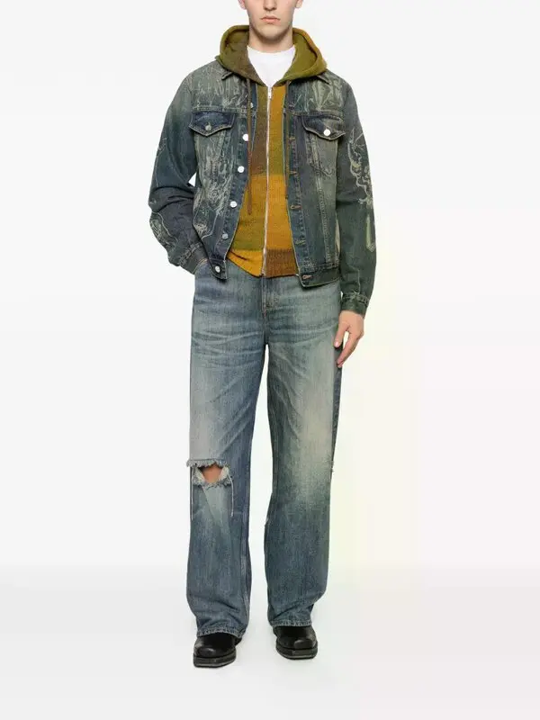 Aries Graphic Print Denim Jacket