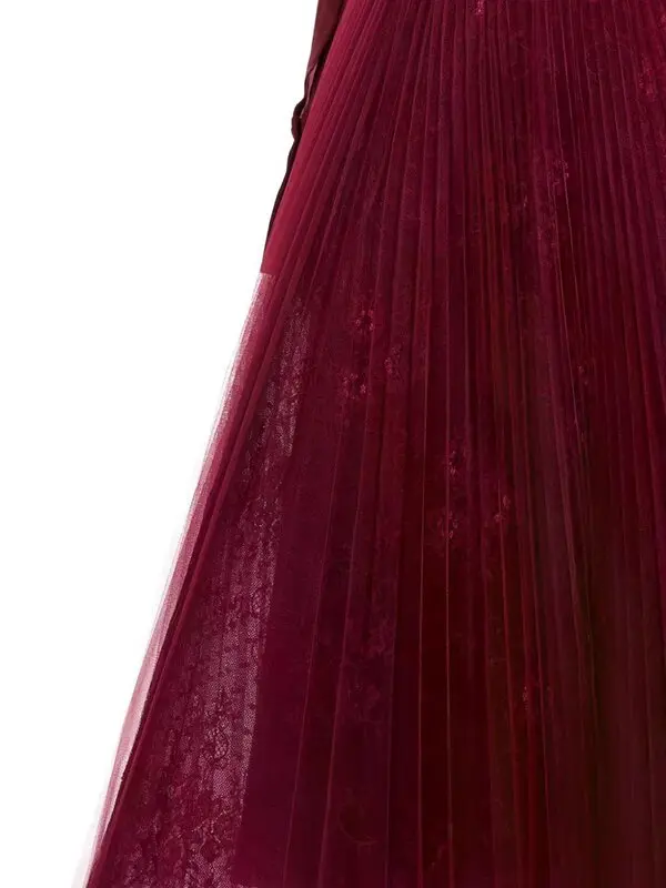 ARAFTU Pleated Lace Skirt