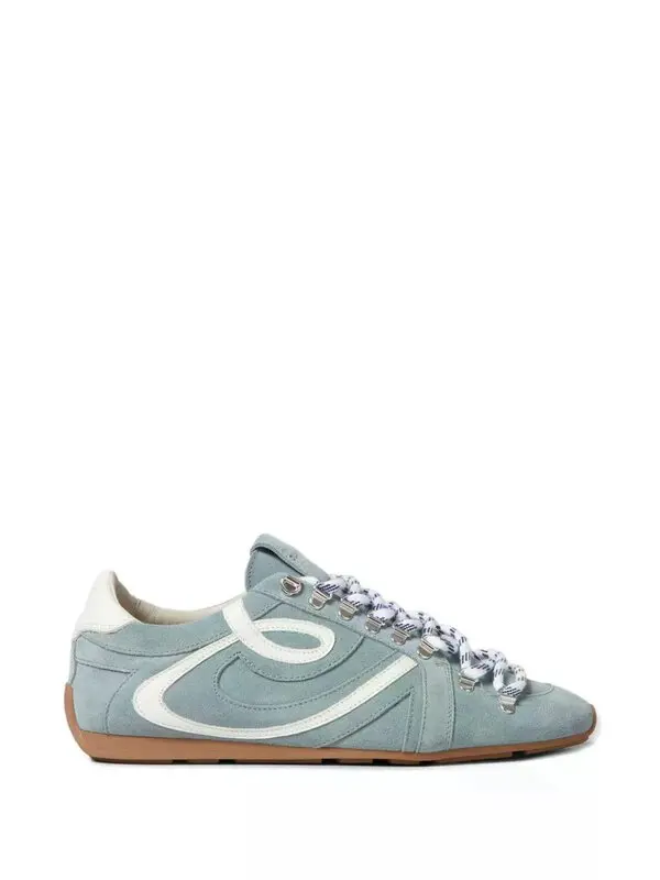 Claudie Pierlot Swing Leather Lace-up Sneakers - Blue