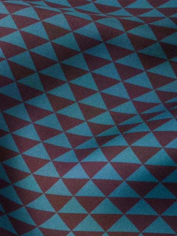 Prada Printed Silk Twill Scarf - Blue