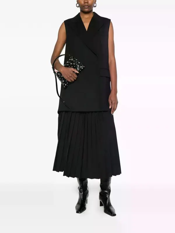 Sportmax Belted Pleated Midi Skirt