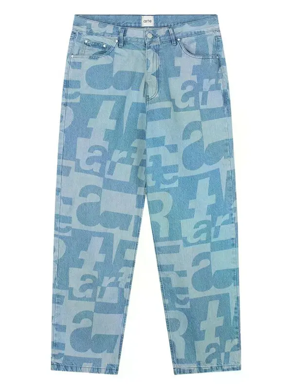 ARTE ANTWERP Button-fastening Jeans With All-over Pattern