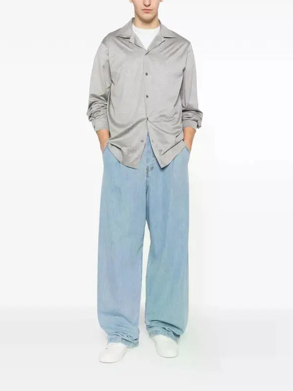 LARDINI Buttoned Long-sleeve Shirt - Grey