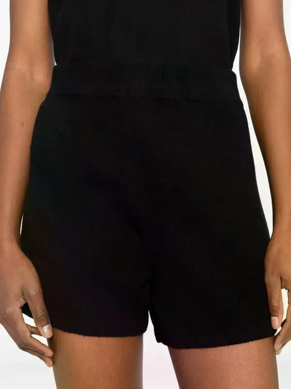 Eric Bompard Cashmere Jersey Knit Shorts - Black